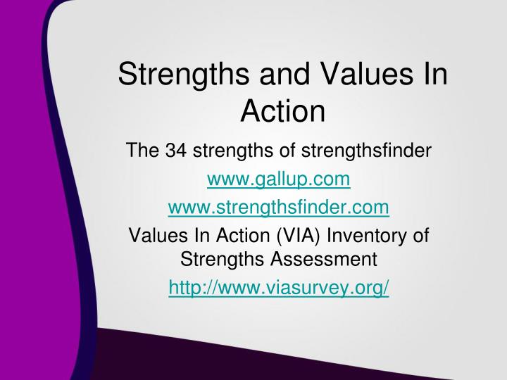PPT - Values and Strengths Assessment* PowerPoint Presentation - ID:3277078