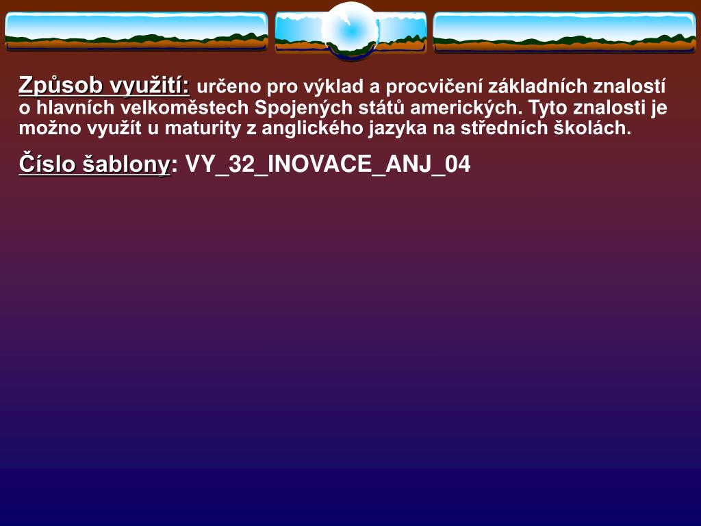 PPT - USA – cities Autor: Ing. Vladimír Havlík Autor je výhradním ...