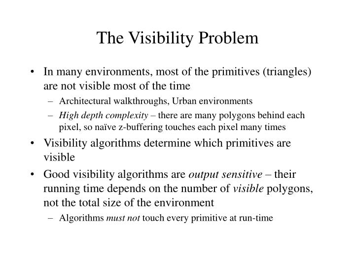 PPT - The Visibility Problem PowerPoint Presentation, free download ...