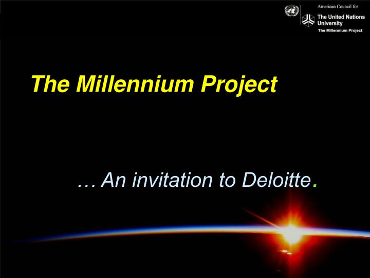 PPT - The Millennium Project PowerPoint Presentation, free download ...