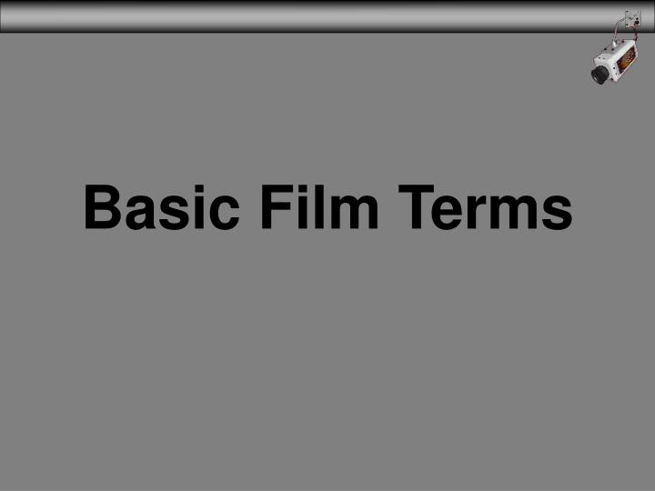 PPT - Basic Film Terms PowerPoint Presentation, free download - ID:3278474