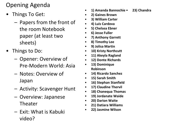 PPT - 1) Amanda Bannochie 2) Gaines Brown 3) William Carter 4) Luis ...