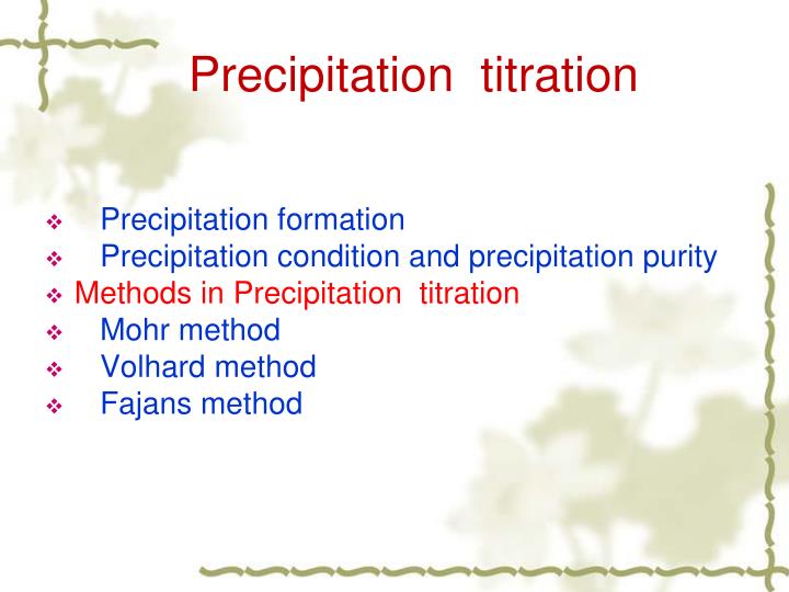 PPT - Precipitation titration PowerPoint Presentation, free download ...
