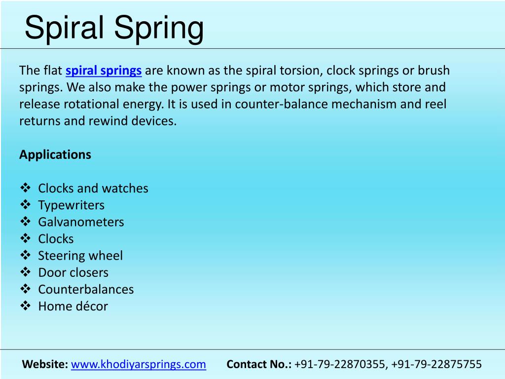 PPT - Spiral Springs | Spiral Springs Manufacturers | Suppliers ...