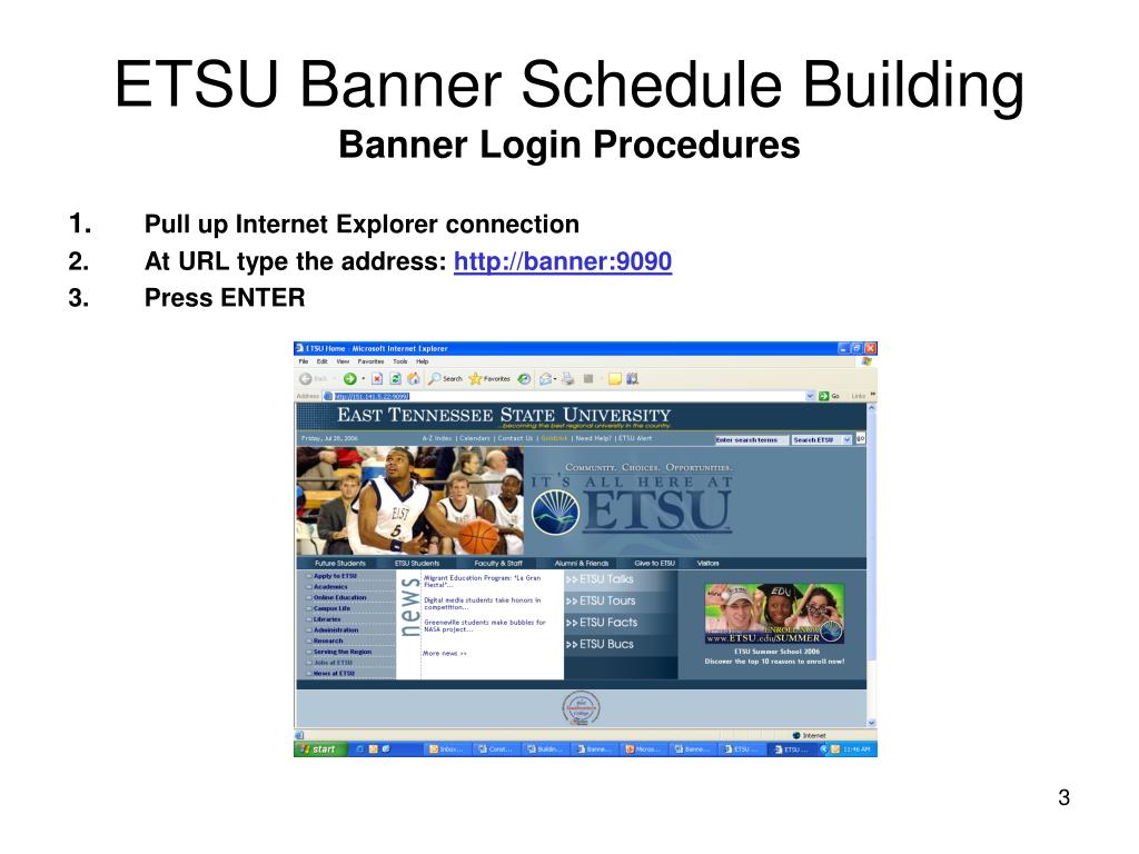 PPT - ETSU Banner Schedule Building PowerPoint Presentation, free ...