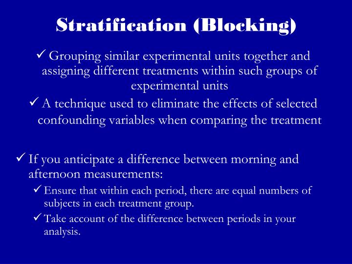 PPT - Stratification (Blocking) PowerPoint Presentation, free download ...