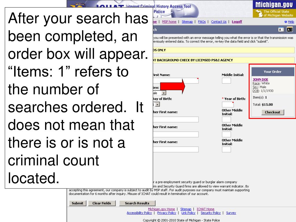 PPT - Welcome to ICHAT The Michigan State Police Internet Criminal ...