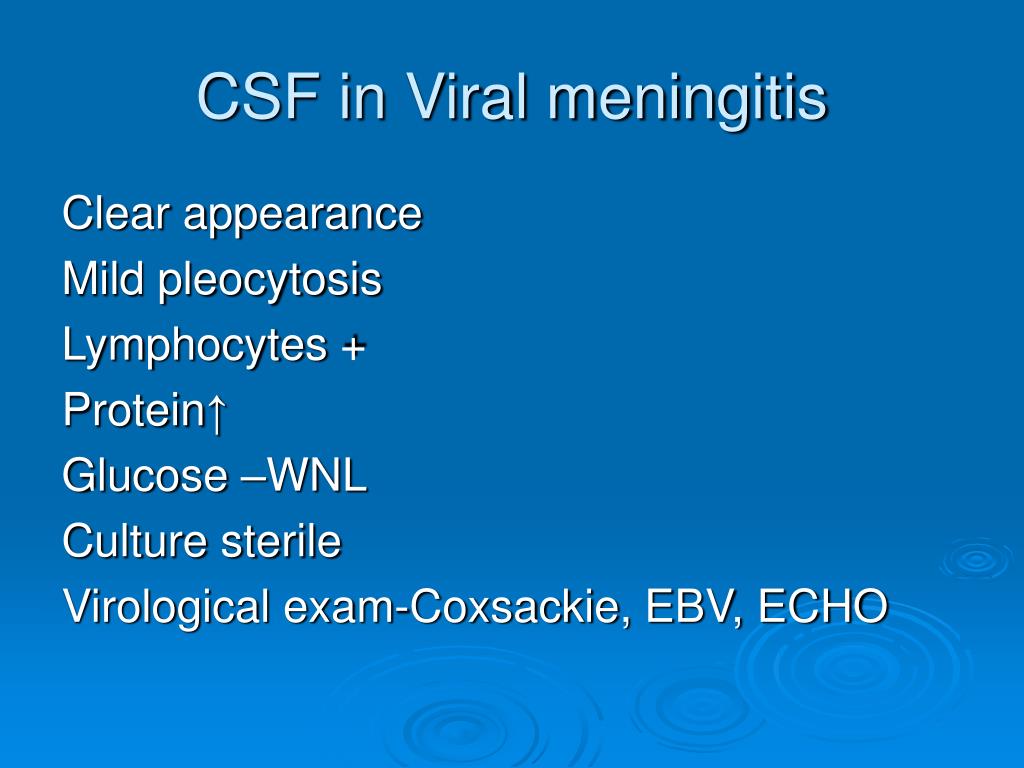 PPT - Inflammations & infections of CNS and Cerebrospinal fluid ...
