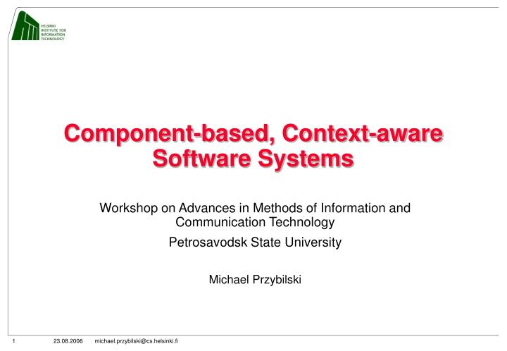 Ppt Component Based Context Aware Software Systems Powerpoint Presentation Id 3279912
