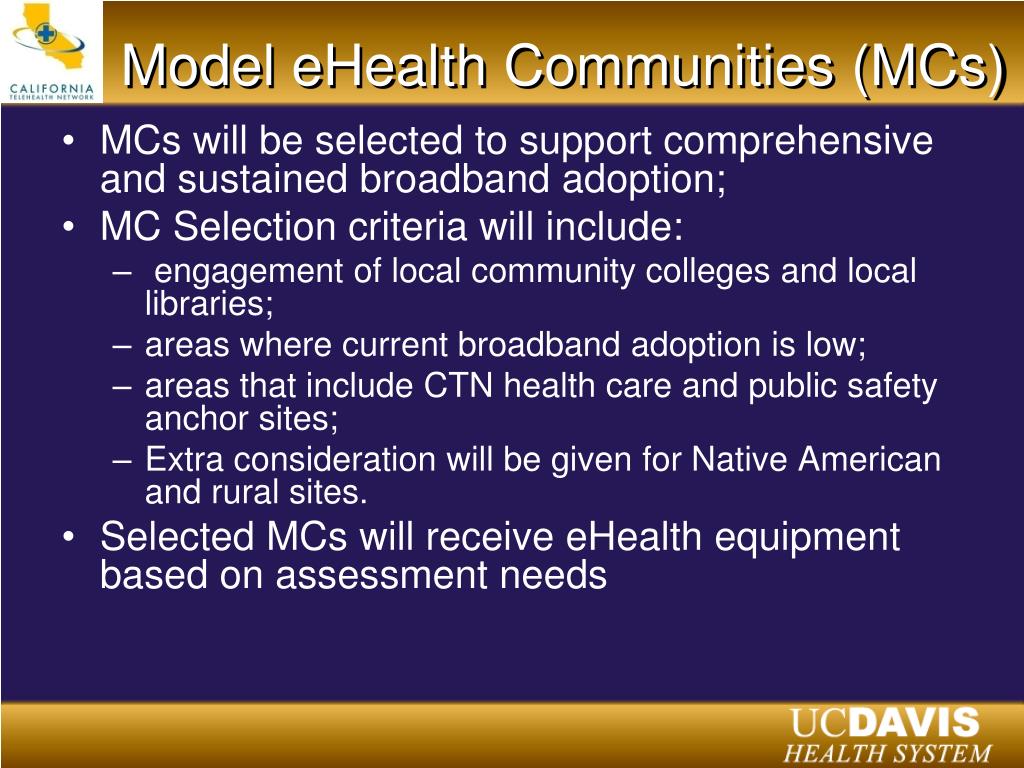 PPT - California Telehealth Network eHealth Broadband Adoption Grant ...