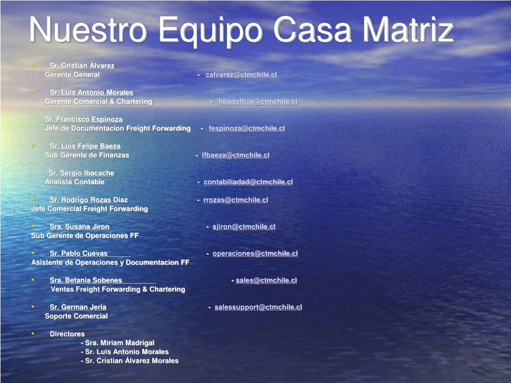 PPT - CTM CHILE S.A. Compañía de Transporte Marítimo S.A. PowerPoint ...