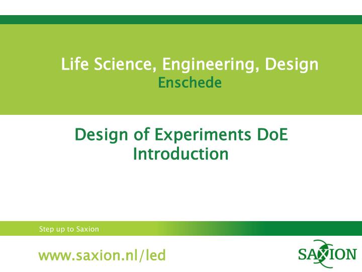 PPT - Life Science, Engineering, Design Enschede PowerPoint ...