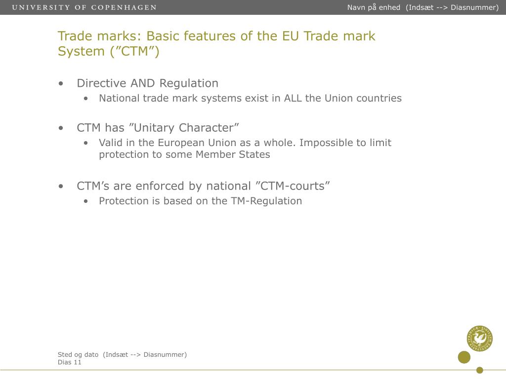 PPT - EU Commercial Law 2011 III. A. Protecting IPR (patents ...