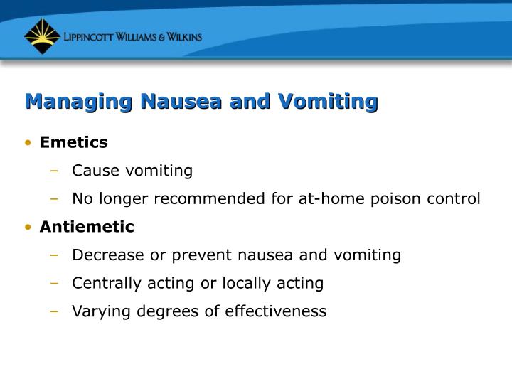 PPT - Chapter 59 Emetic and Antiemetic Agents PowerPoint Presentation ...