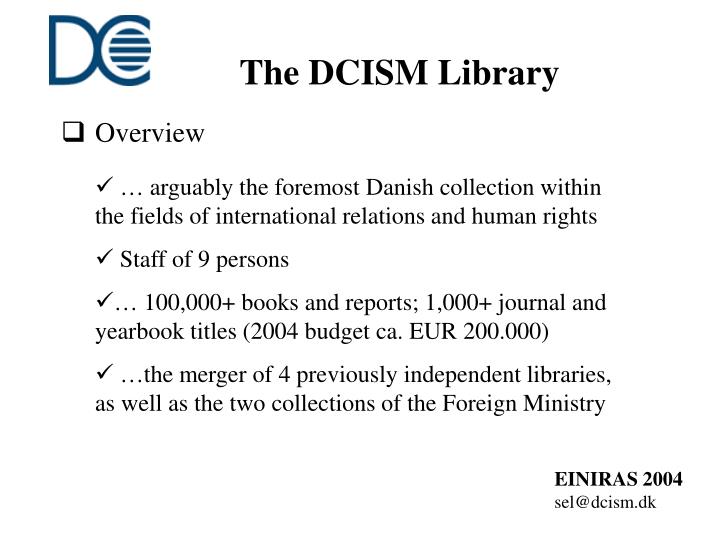 PPT - The DCISM Library PowerPoint Presentation, free download - ID:3280769
