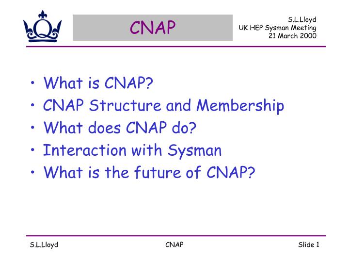 PPT - CNAP PowerPoint Presentation, free download - ID:3280823