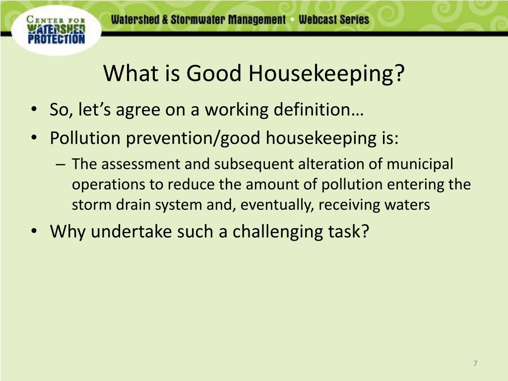 PPT - Webcast 1: Municipal Pollution Prevention/ Good Housekeeping ...