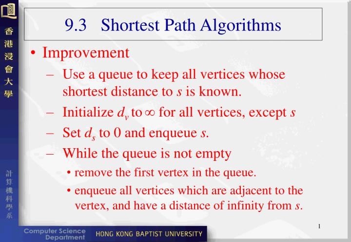 PPT - 9.3 Shortest Path Algorithms PowerPoint Presentation, free ...