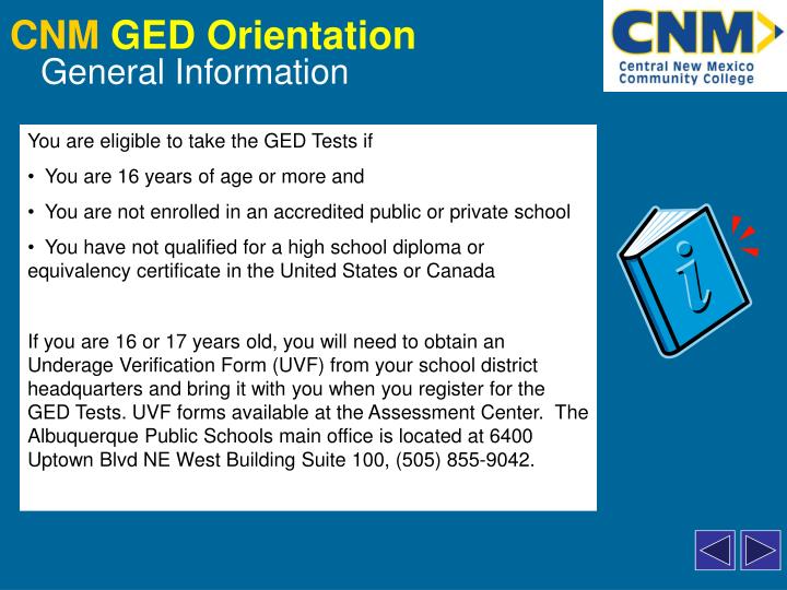 PPT - CNM GED Orientation PowerPoint Presentation - ID:3282042