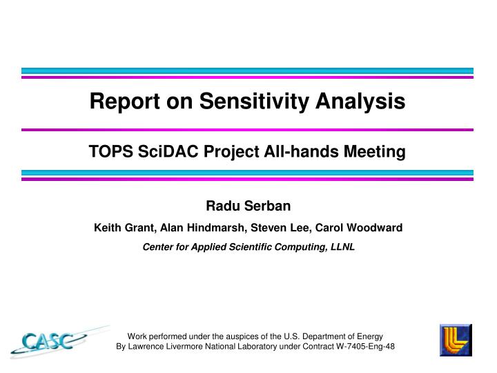 PPT - Report on Sensitivity Analysis PowerPoint Presentation, free ...