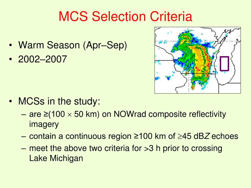 PPT - The Effects of Lake Michigan on Mature Mesoscale Convective ...