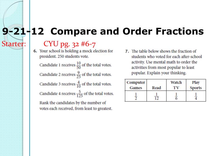 PPT - Starter: CYU pg. 32 #6-7 PowerPoint Presentation, free download ...