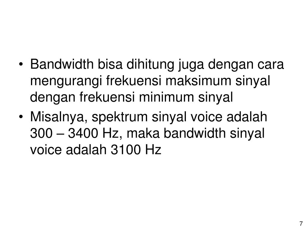 PPT - Mengenal Sinyal yang Ditransmisikan dalam Jaringan Telekomunikasi ...