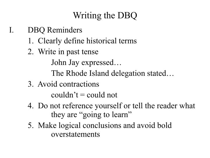 PPT - Writing the DBQ PowerPoint Presentation, free download - ID:3282995