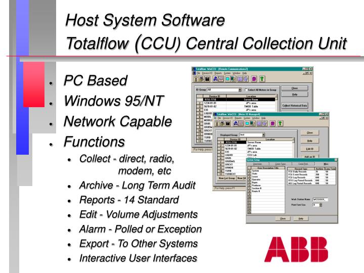 PPT - Host System Software Totalflow ( CCU) Central Collection Unit ...