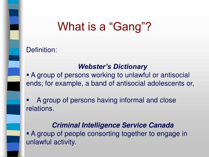 PPT - GANG AWARENESS PowerPoint Presentation - ID:3283494