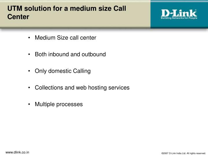 PPT - UTM solution for a medium size Call Center PowerPoint ...