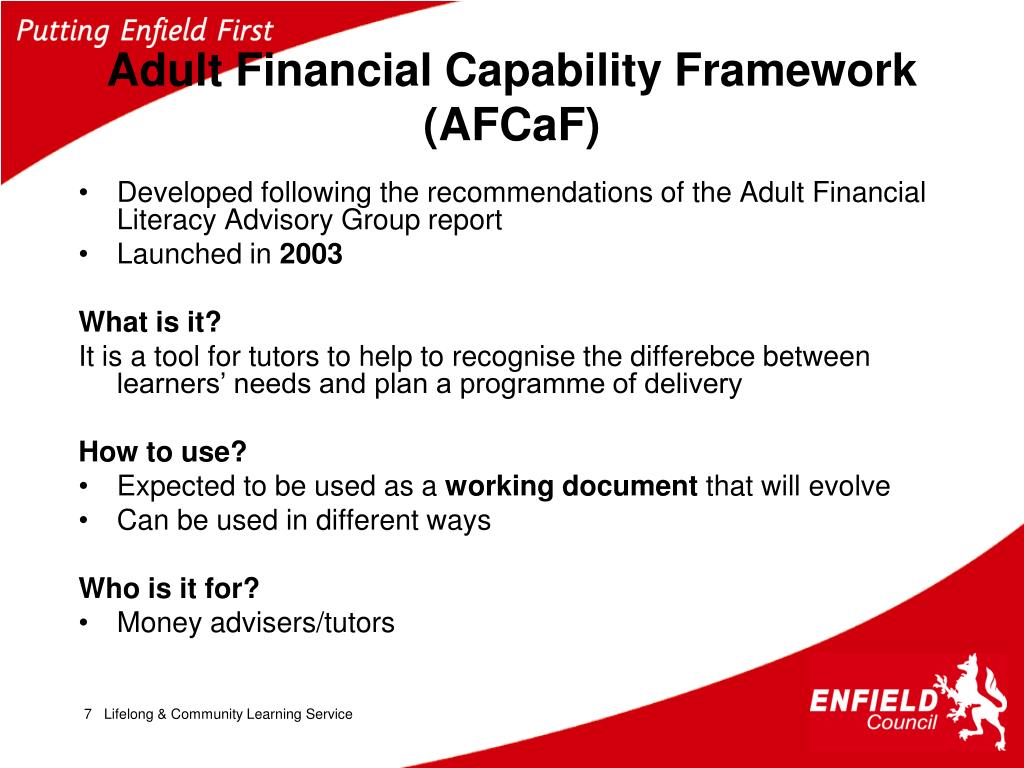 PPT - Initiatives to protote financial literacy/capability in the UK ...