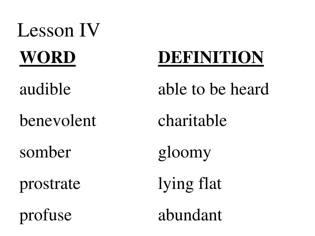 PPT - CAESAR’S ENGLISH VOCABULARY FROM LATIN, Lesson IV PowerPoint ...