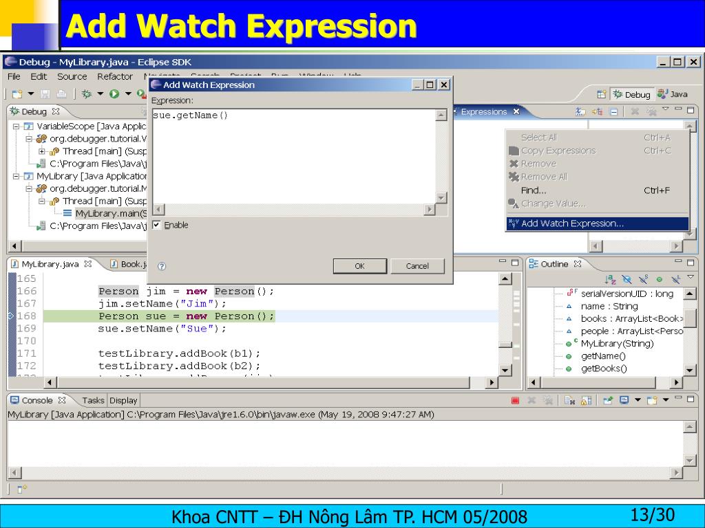 Ppt Debugging Java Programs Using Eclipse Debugger Powerpoint Presentation Id3284262
