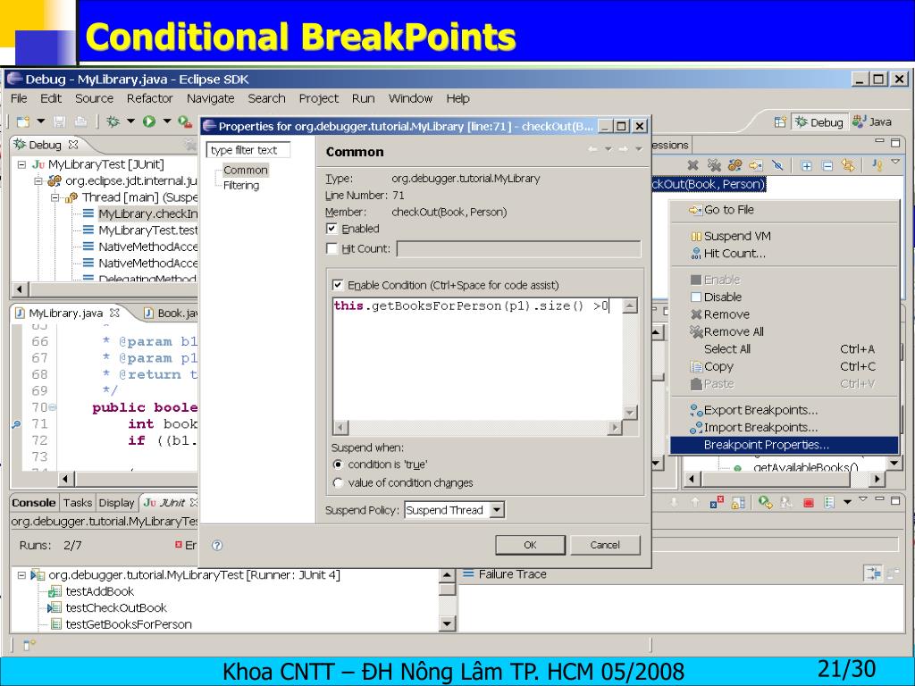 Ppt Debugging Java Programs Using Eclipse Debugger Powerpoint Presentation Id3284262