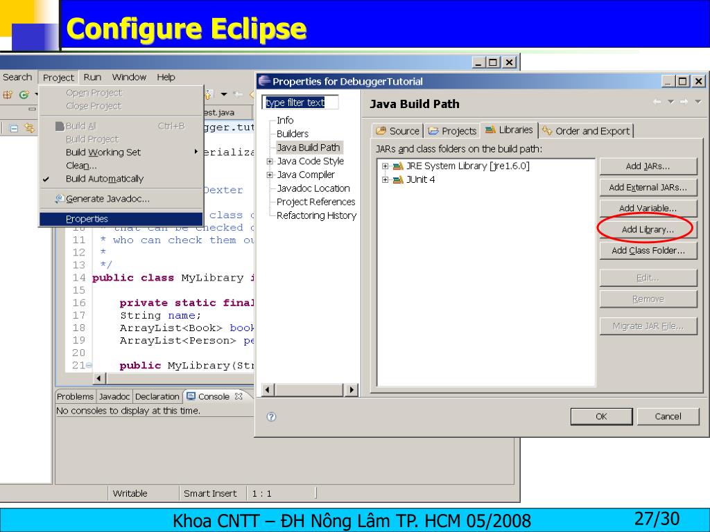 Ppt Debugging Java Programs Using Eclipse Debugger Powerpoint Presentation Id3284262