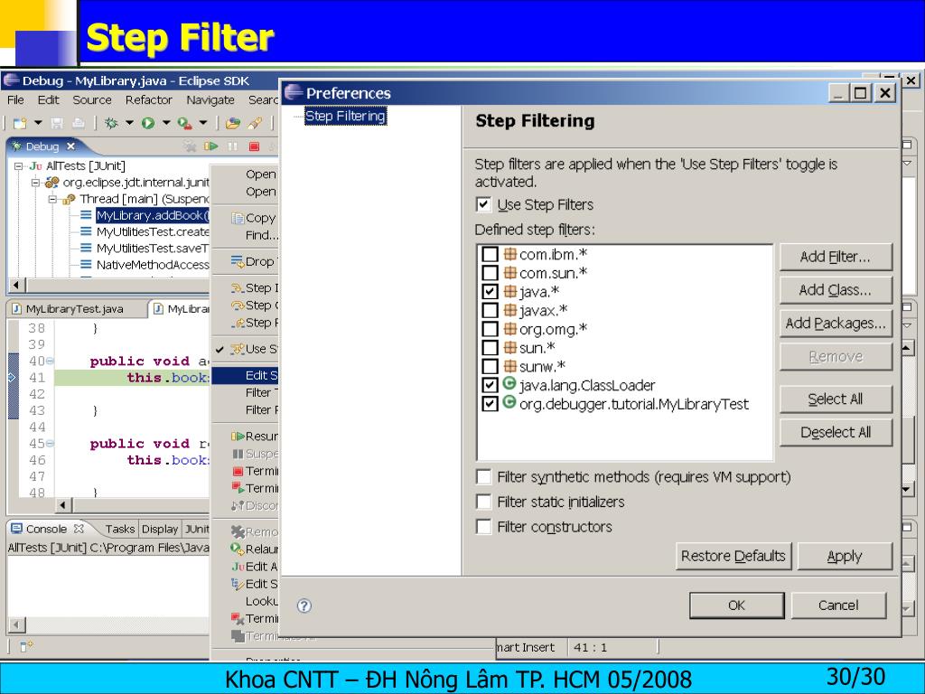 Ppt Debugging Java Programs Using Eclipse Debugger Powerpoint Presentation Id3284262 2684