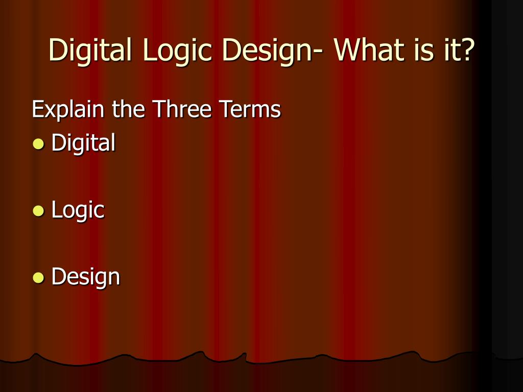 PPT Digital Logic Design PowerPoint Presentation Free Download ID 