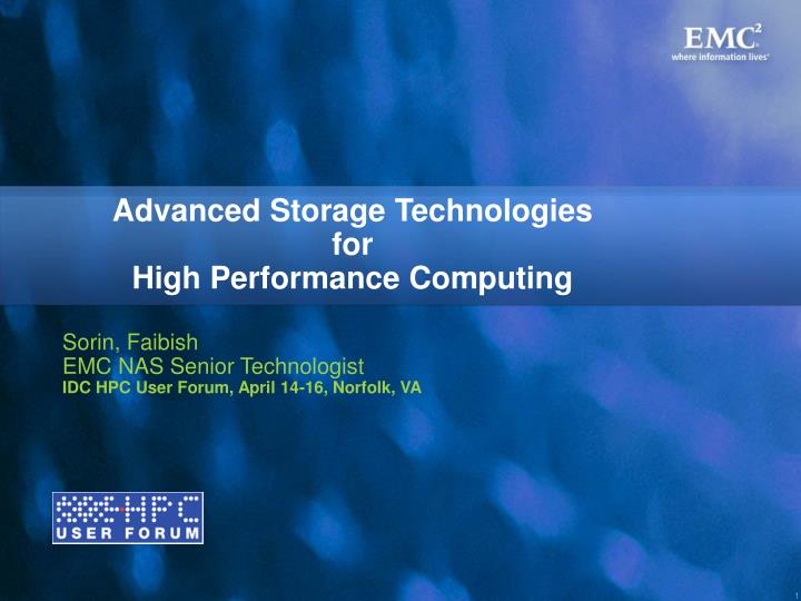 PPT - Advanced Storage Technologies for High Performance Computing PowerPoint Presentation - ID ...