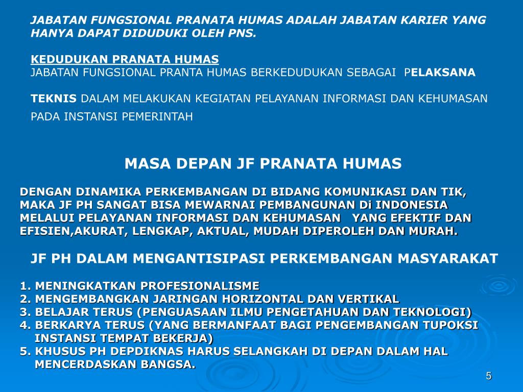 PPT - KEBIJAKAN PEMBENTUKAN JABATAN FUNGSIONAL PRANATA HUMAS PowerPoint ...