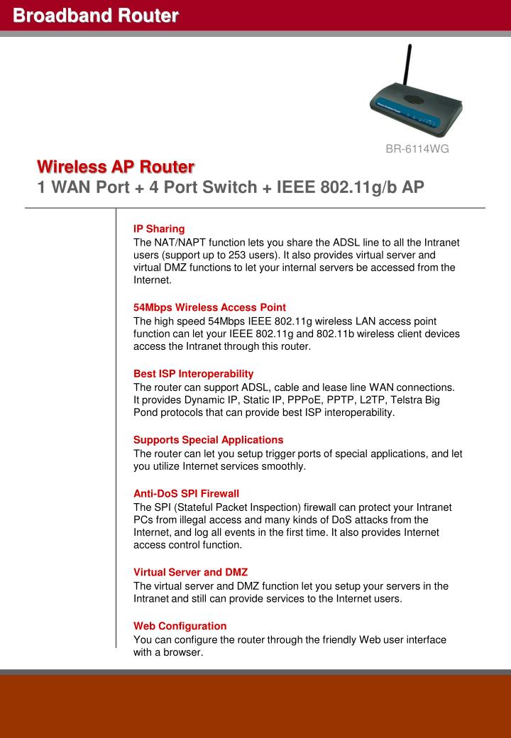 PPT - Broadband Router PowerPoint Presentation, free download - ID:3285550