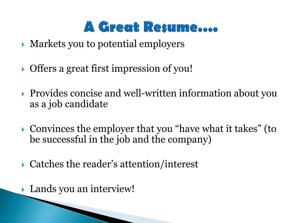 PPT - MPH Resume Preparation Amy Rothenberg, Director Office of Career ...