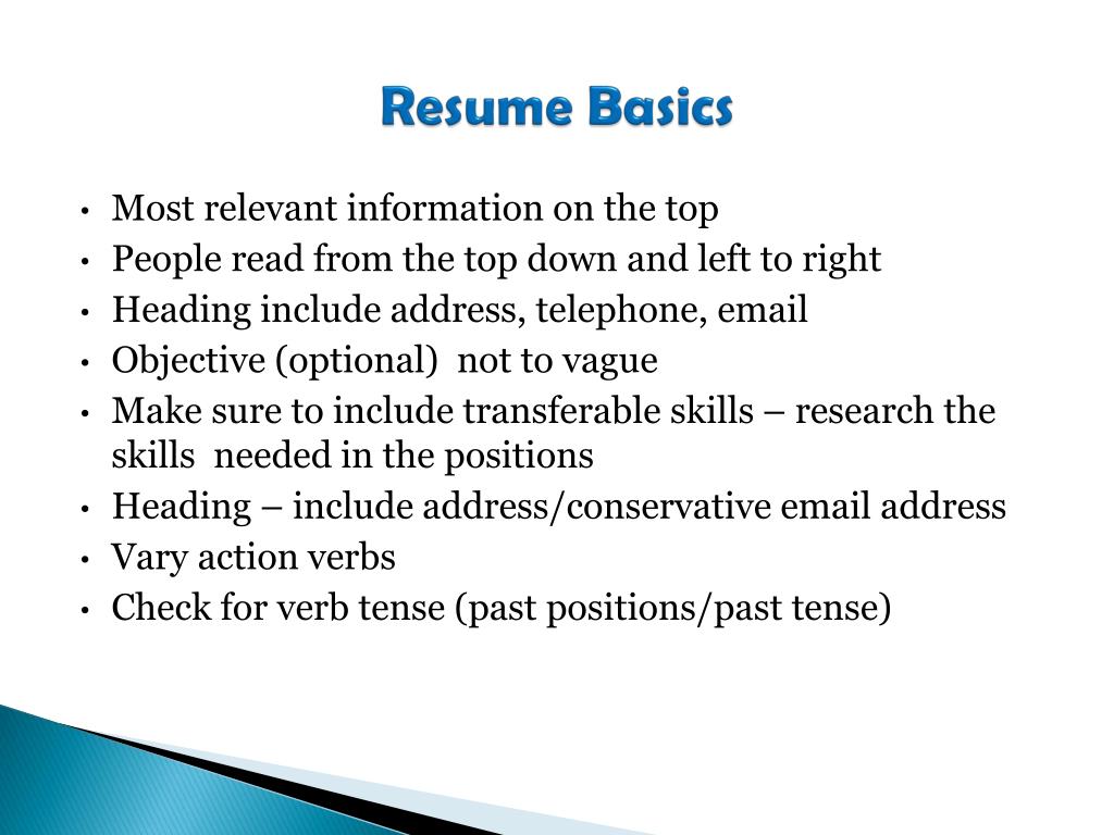 PPT - MPH Resume Preparation Amy Rothenberg, Director Office of Career ...