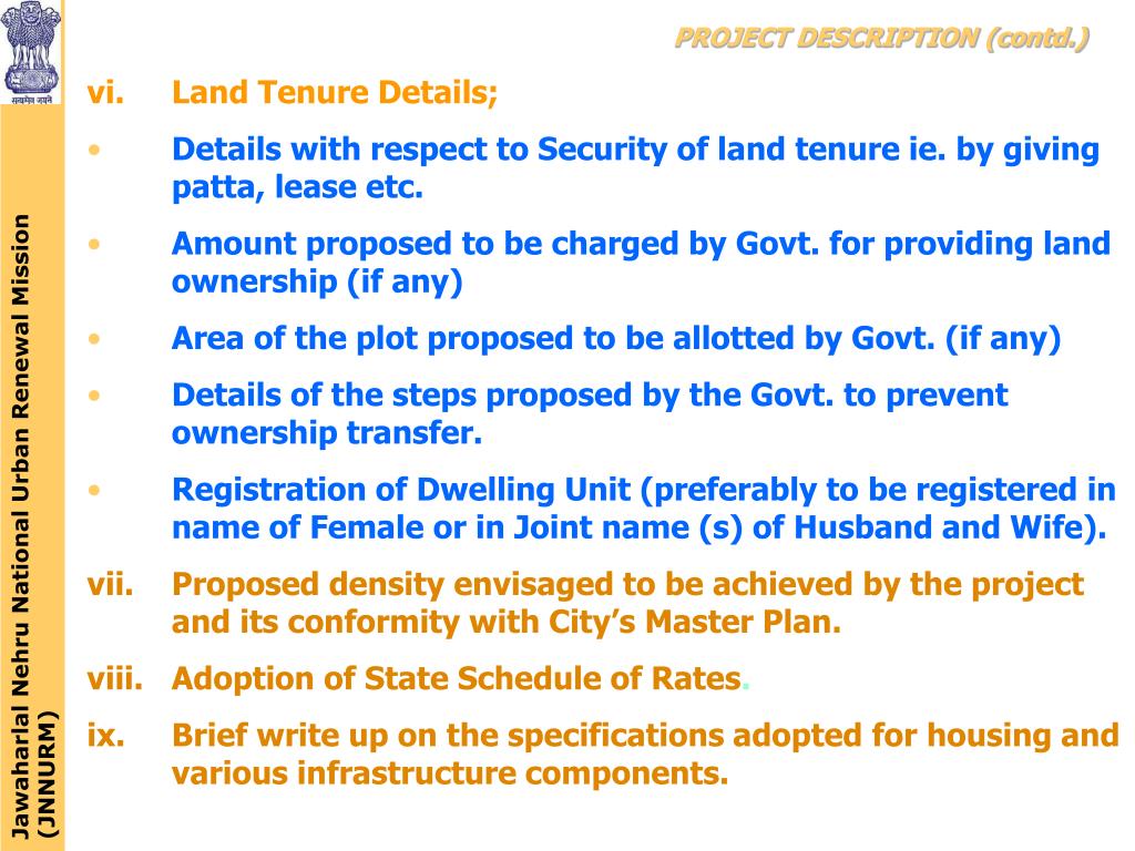 PPT - Jawaharlal Nehru National Urban Renewal Mission (JNNURM ...