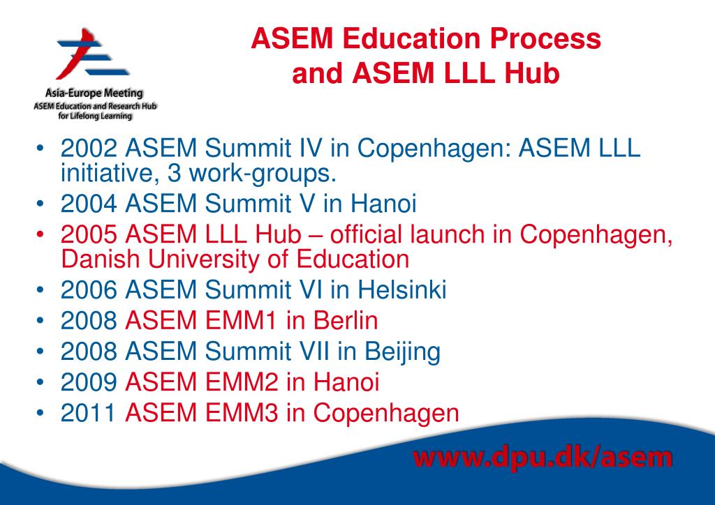 PPT - ASEM Education and Research Hub for Lifelong Learning Brussels, 2 ...