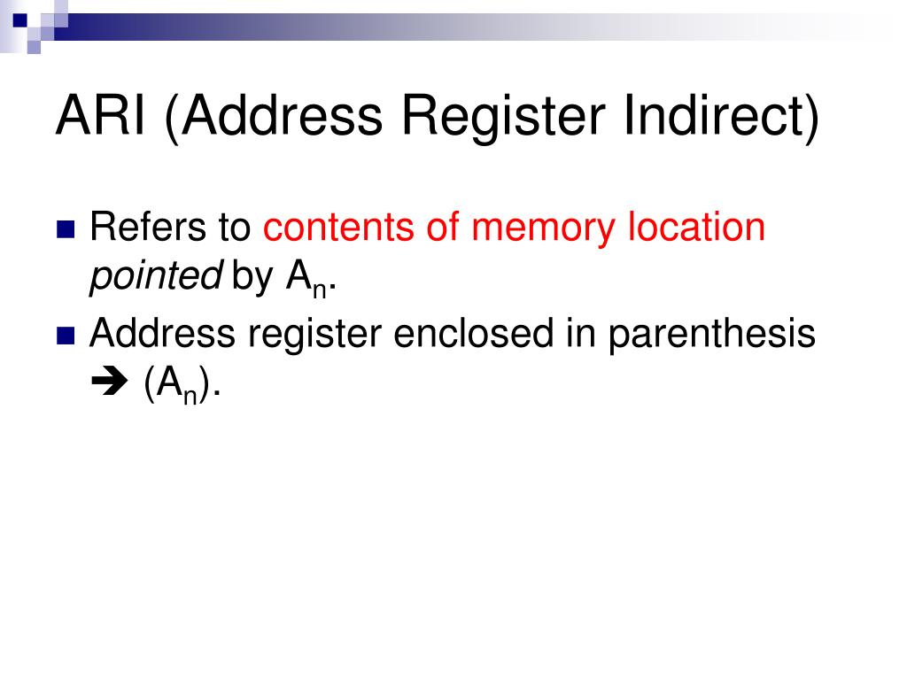PPT - M68k Addressing Modes PowerPoint Presentation, free download - ID ...