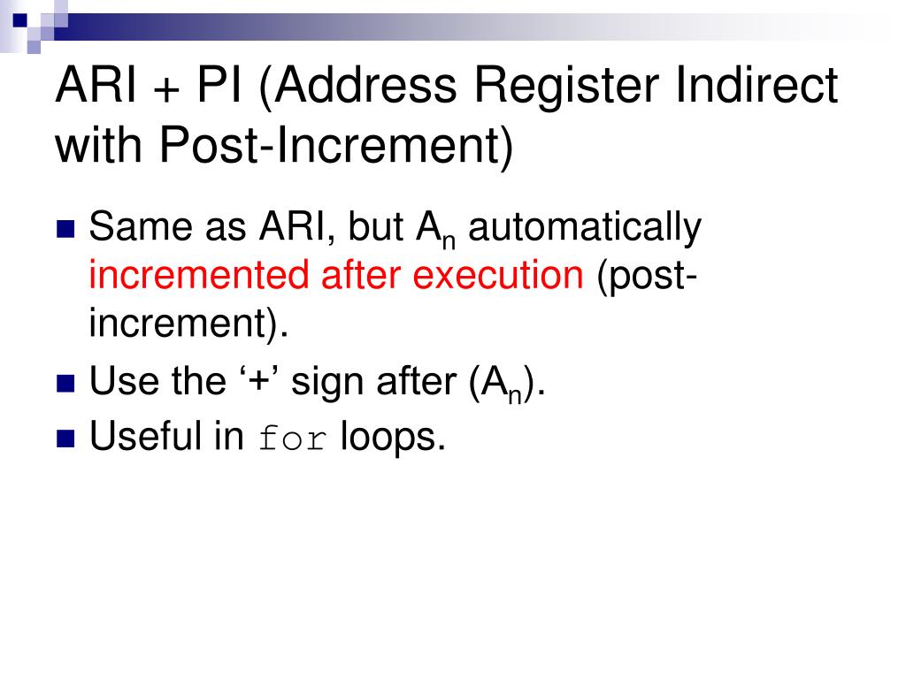 PPT - M68k Addressing Modes PowerPoint Presentation, free download - ID ...