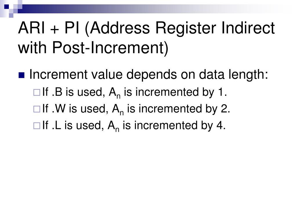 PPT - M68k Addressing Modes PowerPoint Presentation, free download - ID ...