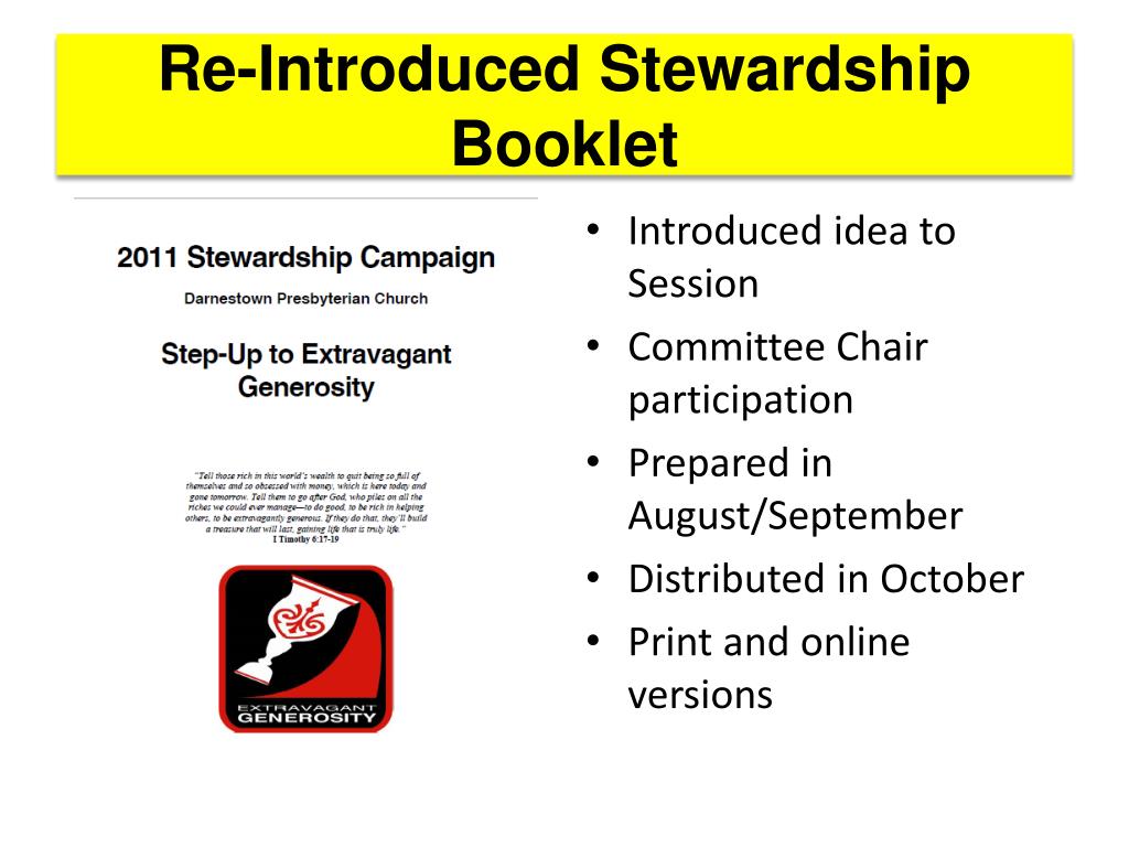 PPT - 2011 Stewardship Darnestown Presbyterian Church PowerPoint ...