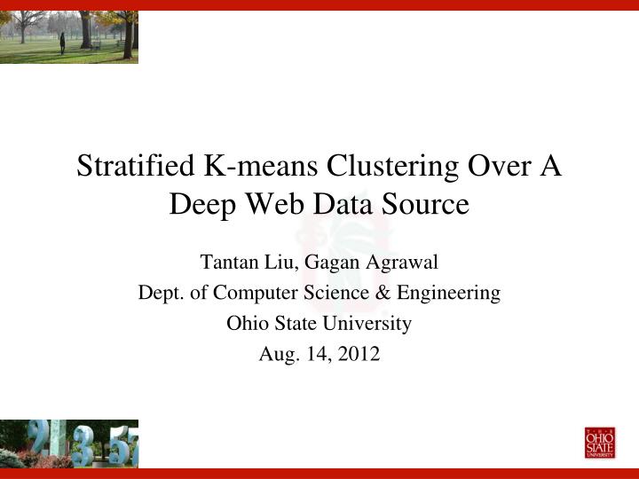 Ppt Stratified K Means Clustering Over A Deep Web Data Source 2866